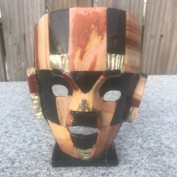 Art | Mayan Burial Mask Aztec Death Mask Sculpture | Poshmark